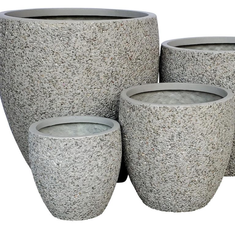 Modstone Montague Egg Pot Grey Pebble - Project Plants